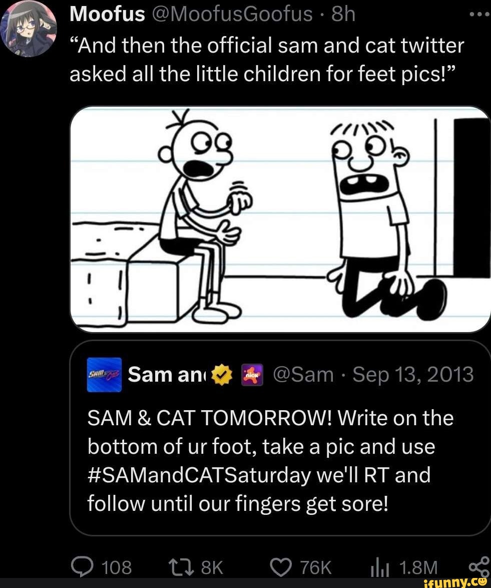 Moofus @MoofusGoofus "And then the official sam and cat twitter asked ...