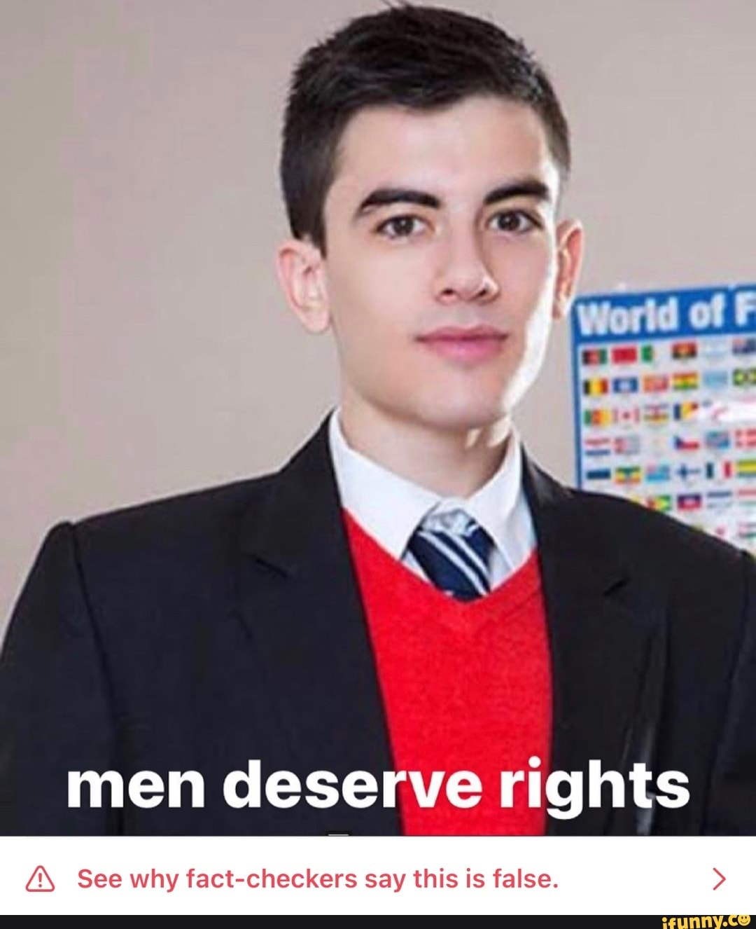 Men deserve rights See why fact-checkers say this is false. - iFunny