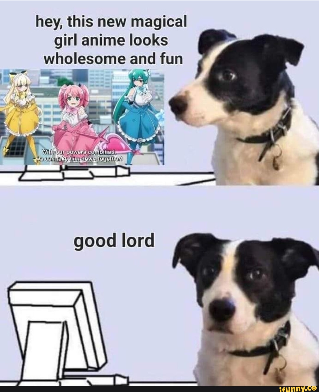 Hey, this new magical girl anime looks wholesome and fun SS good lord ...