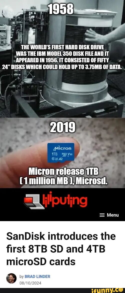 1958 THE WORLD'S FIRST HARD DISK DRIVE ,WAS THE IBM MODEL 350 DISK FILE ...
