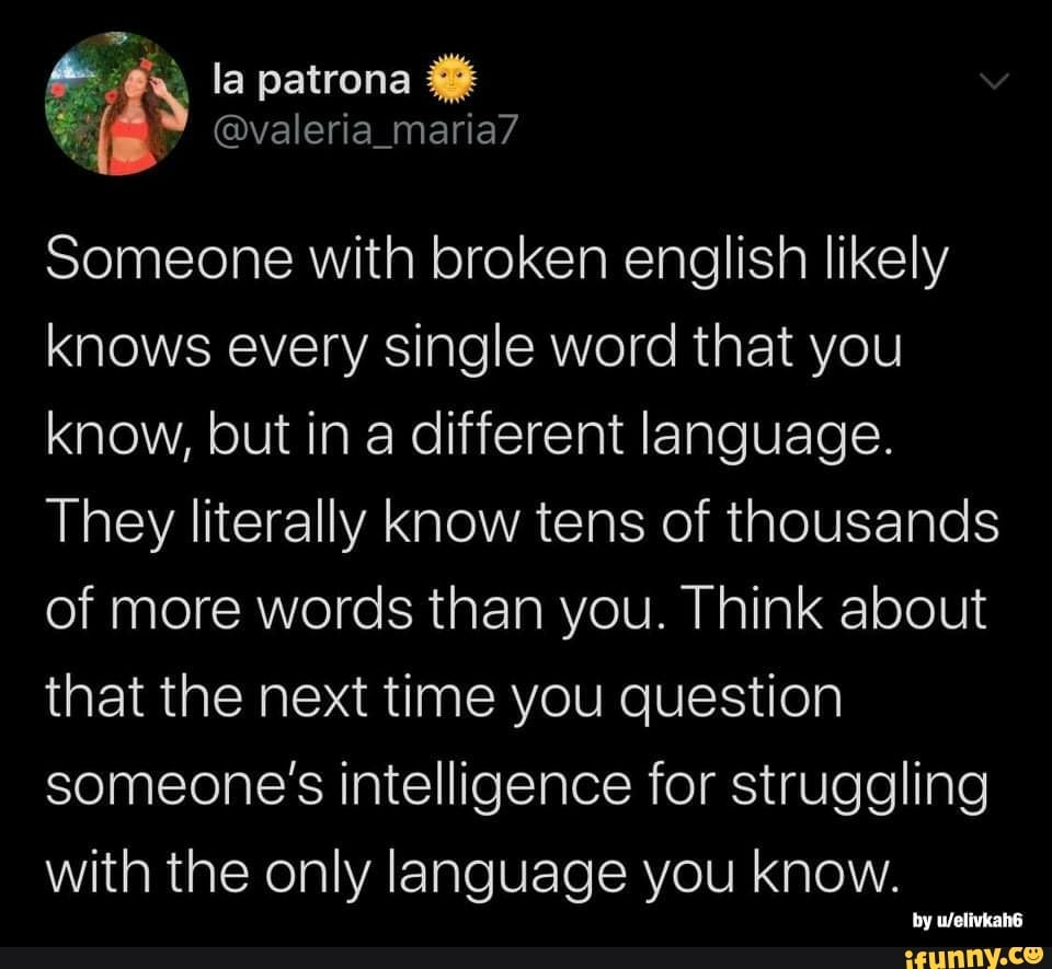 Broken Words In English