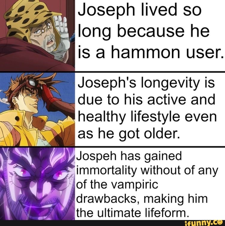 Joseph's longevity is due to his active and healthy lifestyle even as ...