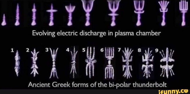 Evolving electric discharge in plasma chamber Ancient Greek forms of ...