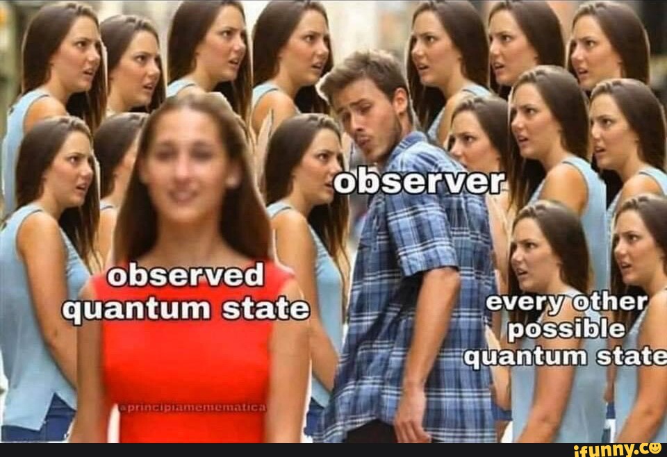 Observer observed quantu state every other possibiec quantum state - iFunny