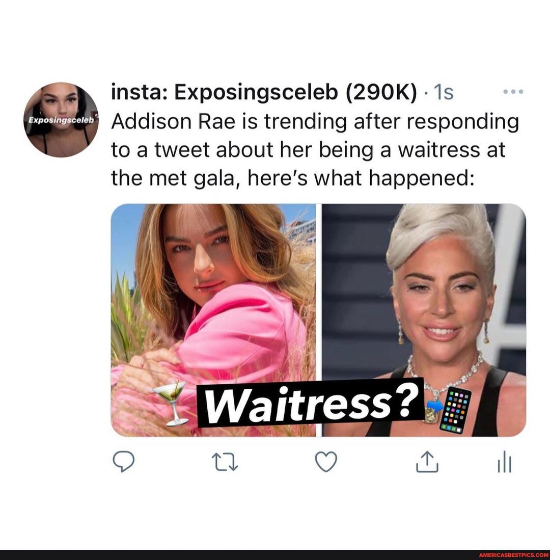 Insta: Exposingsceleb (290K) - SS Addison to Rae tweet is trending ...