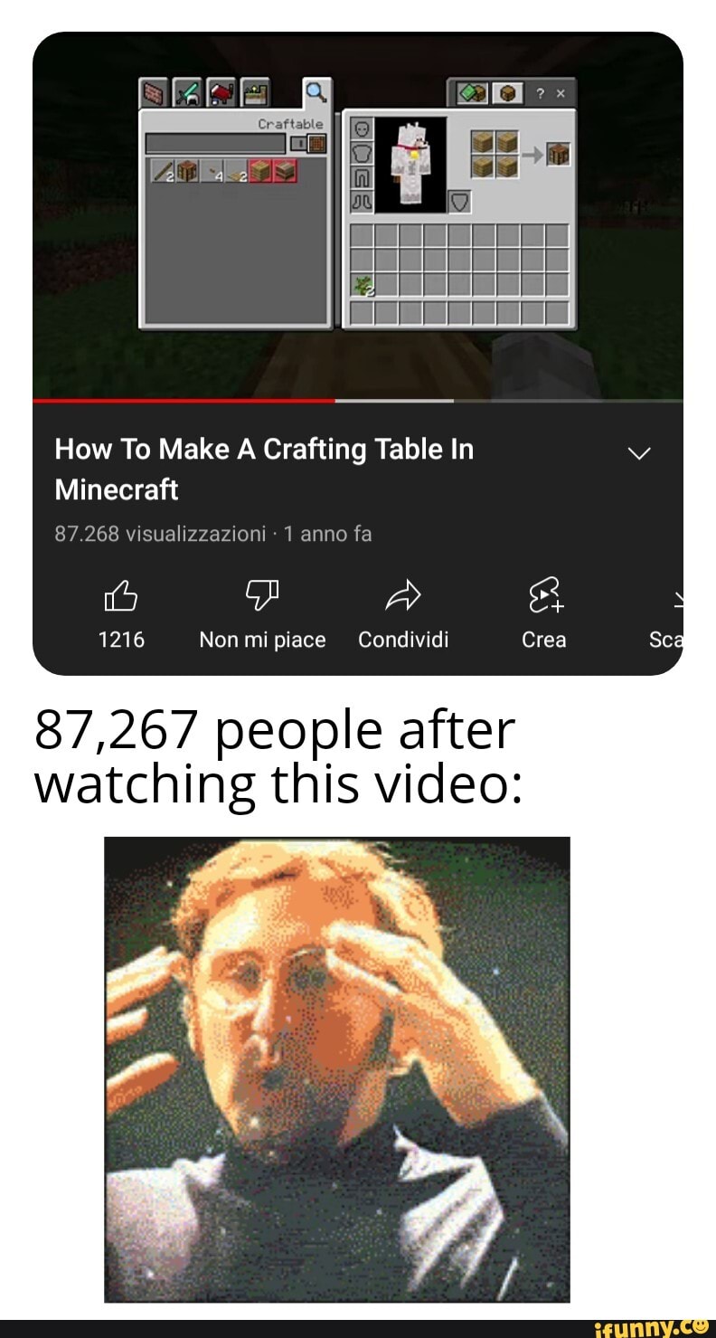 How To Make A Crafting Table In Minecraft 87.268 visualizzazioni 1 anno ...