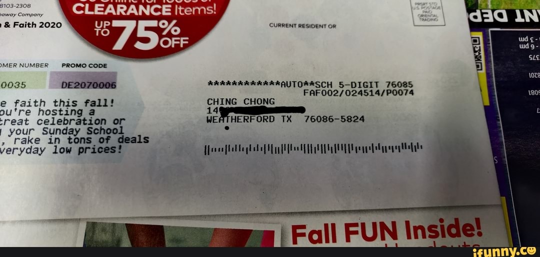 CLEARANCE Items! OFE )MER NUMBER PROMO CODE & Faith 2020 CURRENT ...