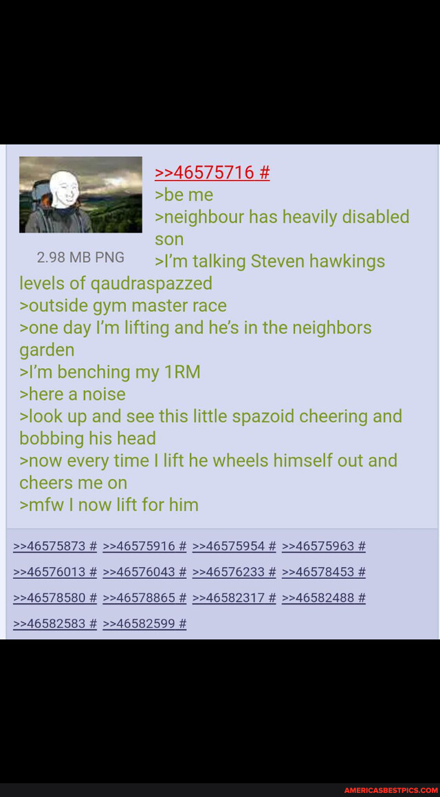 2246575716 sbe me sneighbour has heavily disabled MB PNG talking Steven ...