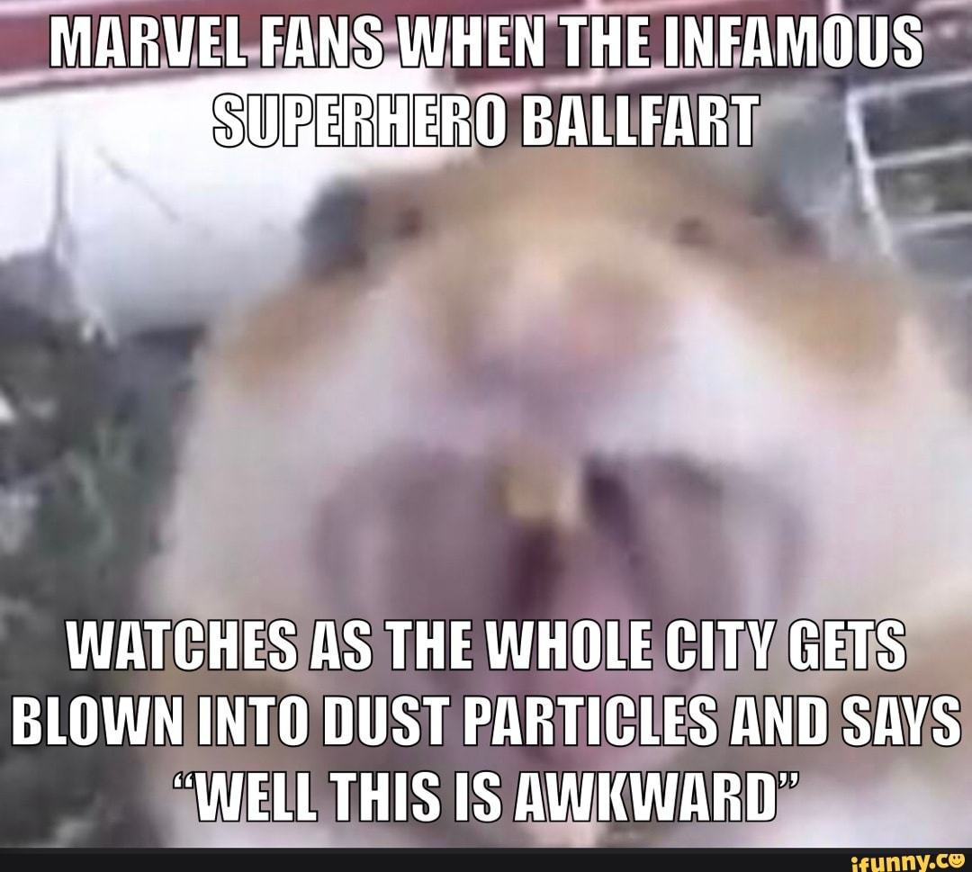 MARVEL FANS WHEN THE INFAMOUS SURERHERO BALLFART WATCHES AS THE WHOLE ...