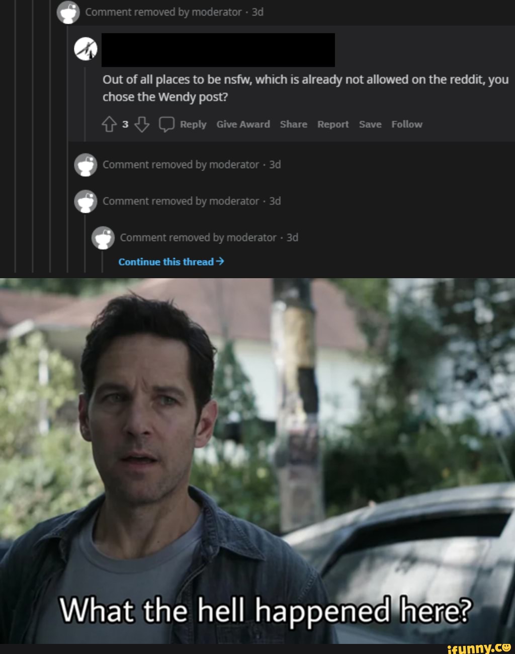 Comment removed by moderato Out of all places to be nsfw, which is ...