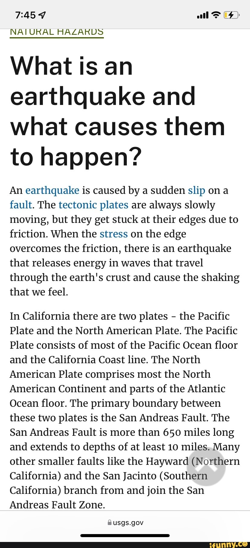 7 all (4) NATURAL HAZARDS What is an earthquake and what causes them to ...