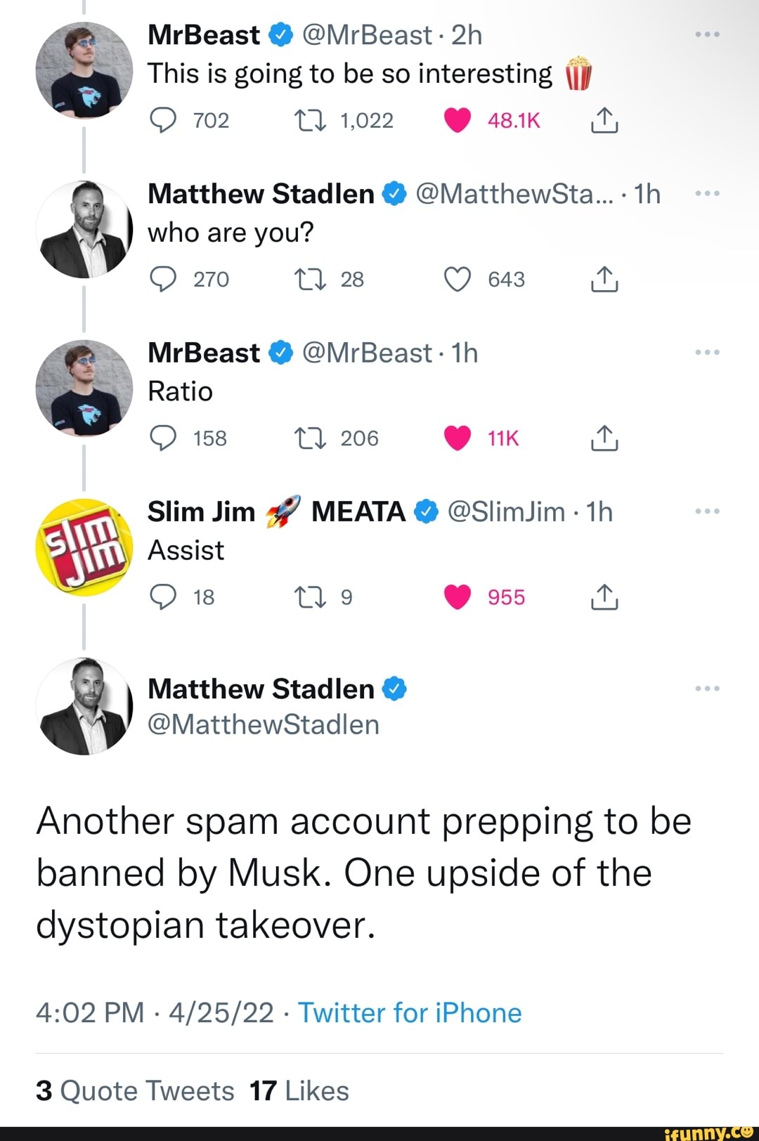 MrBeast @ @MrBeast This is going to be so interesting 702 Matthew ...