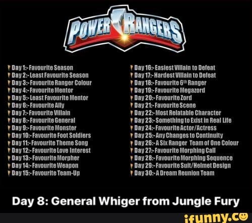 Day 8: General Whiger from Jungle Fury - Day 8: General Whiger from ...