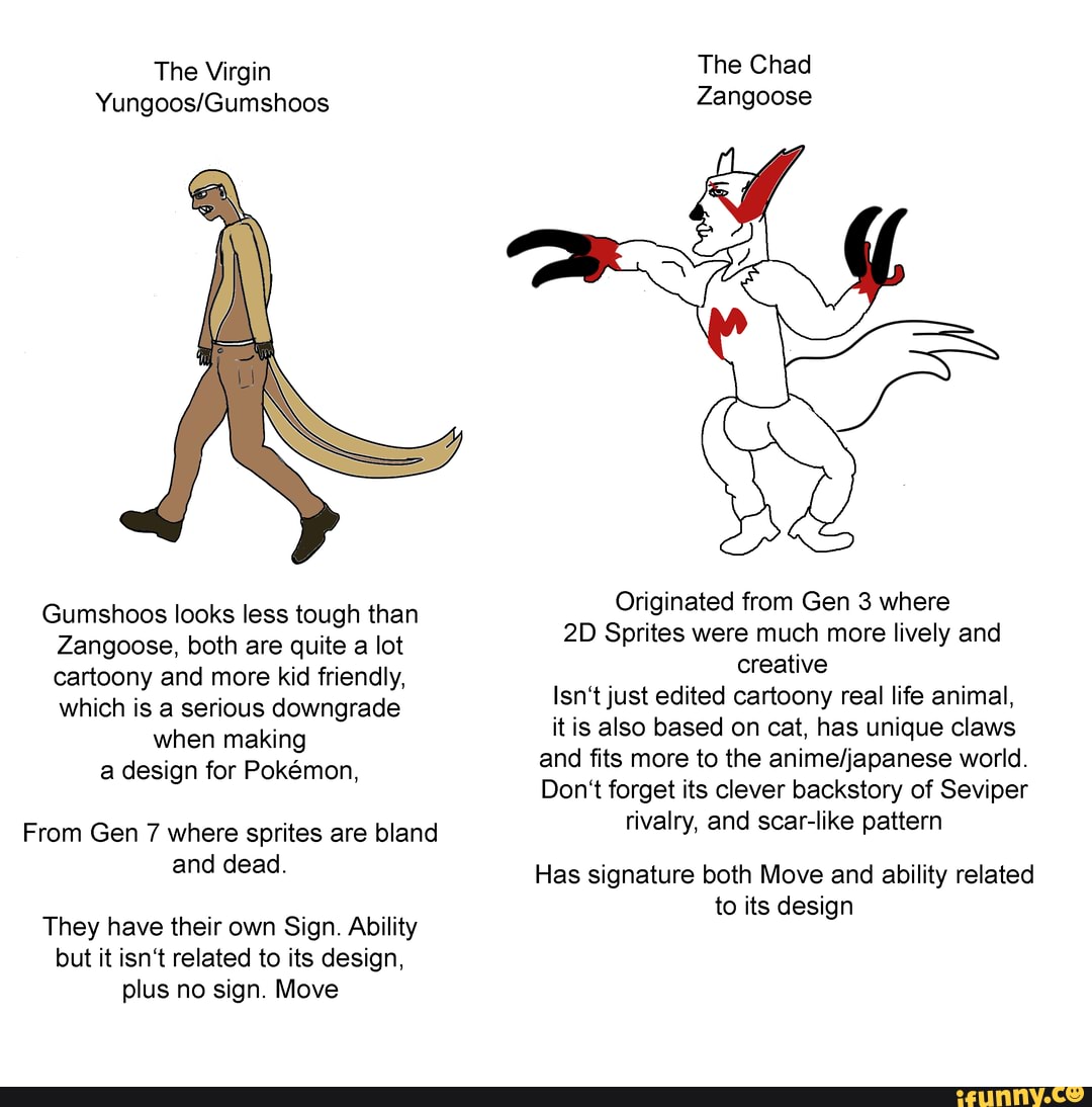 The Virgin Gumshoos looks less tough than Zangoose, both are quite a ...