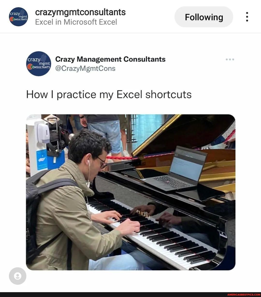 Crazymgmtconsultants Excel in Microsoft Excel Following Excel in ...