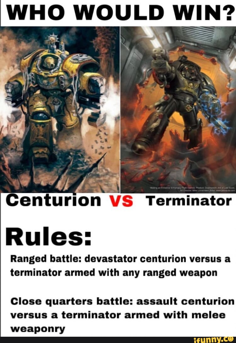 WHO WOULD WIN? SS Centurion VS Terminator Ranged battle: devastator ...