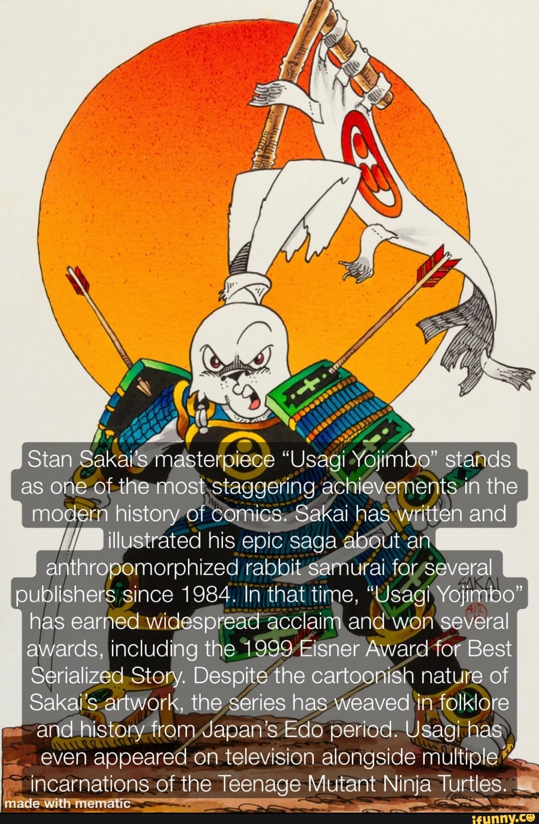 Stan Sakai's masterpiece bo" stands as one of the most staggering ...