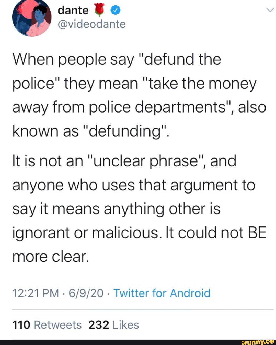 When people say "defund the police" they mean "take the money away from ...