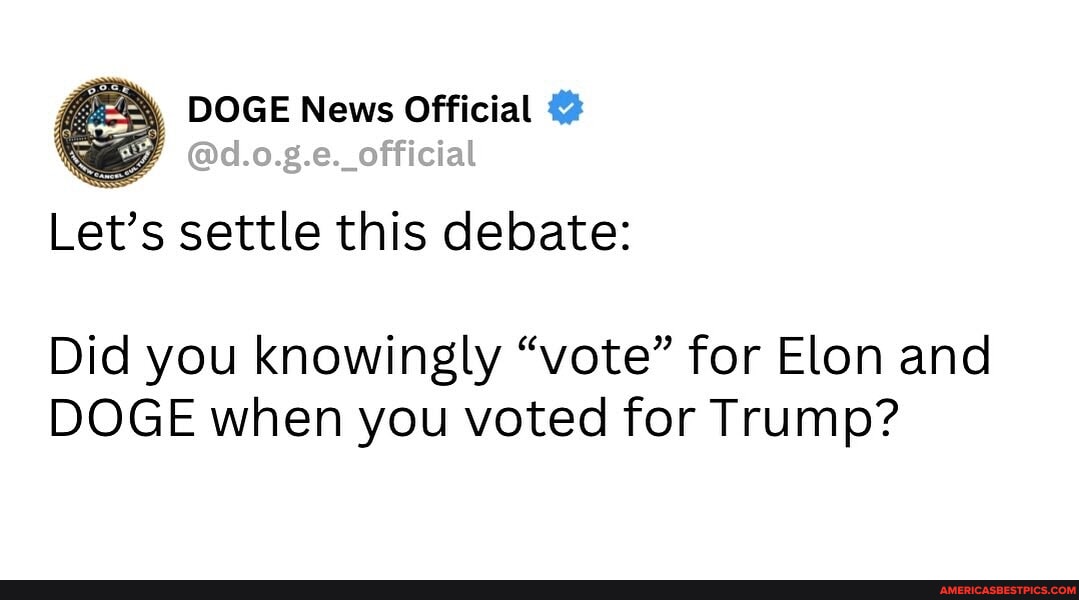 DOGE News Official @d.o.g.e._official Let's settle this debate: Did you ...