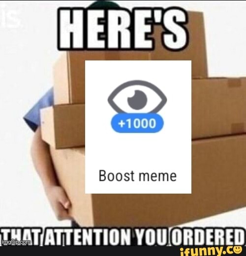 Boost meme THAT ATTENTION YOU ORDERED - iFunny