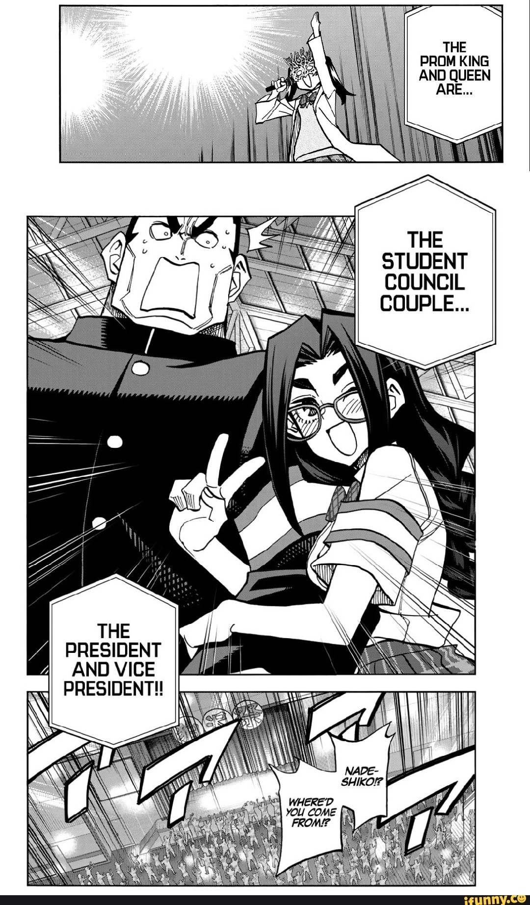 THE PROM KING AND QUEEN ARE... STUDENT COUNCIL COUPLE... THE PRESIDENT ...