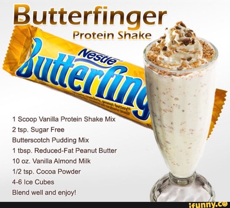 Butterfinger 1 Scoop Vanilla Protein Shake Mix 2 tsp. Sugar Free ...