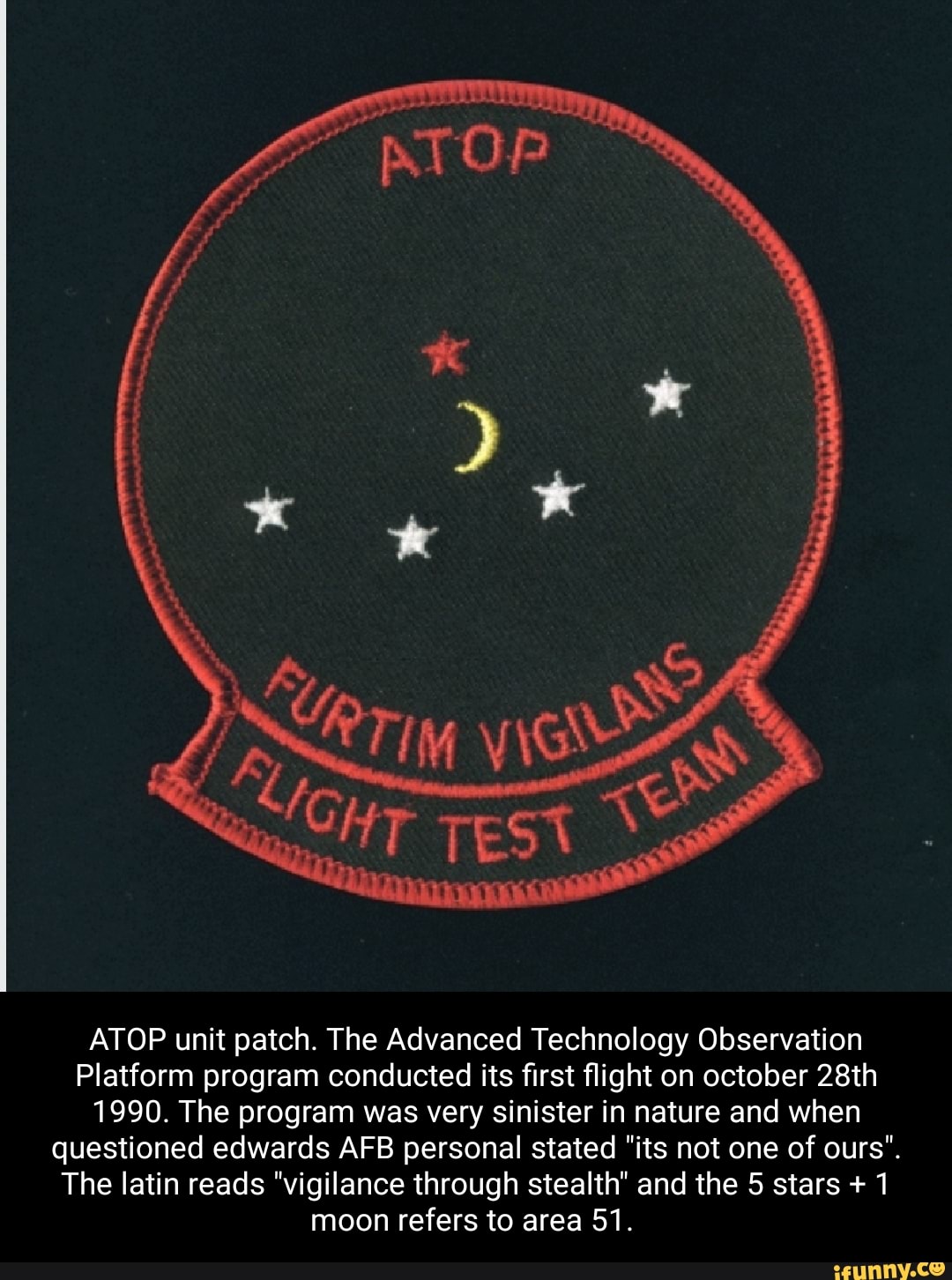 ATOP unit patch. The Advanced Technology Observation Platform program ...