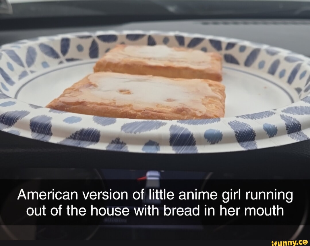 American version of little anime girl running out of the house with ...