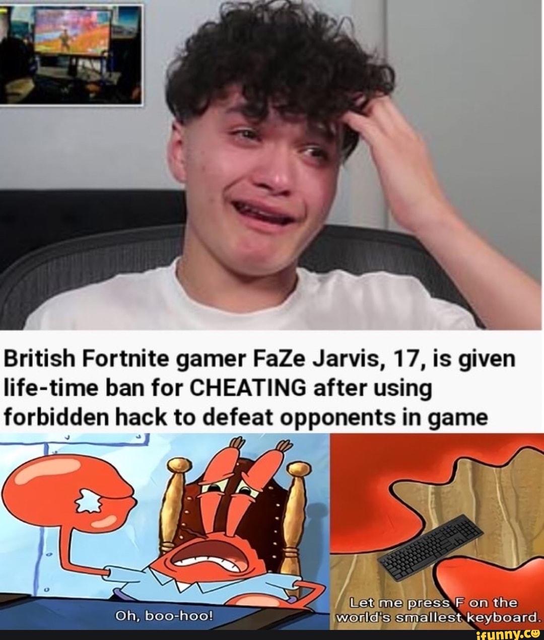 British Fortnite gamer FaZe Jarvis, 17, is given life-time ban for ...