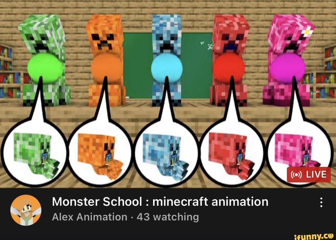 LIVE Monster School : minecraft animation Alex Animation - 43 watching ...