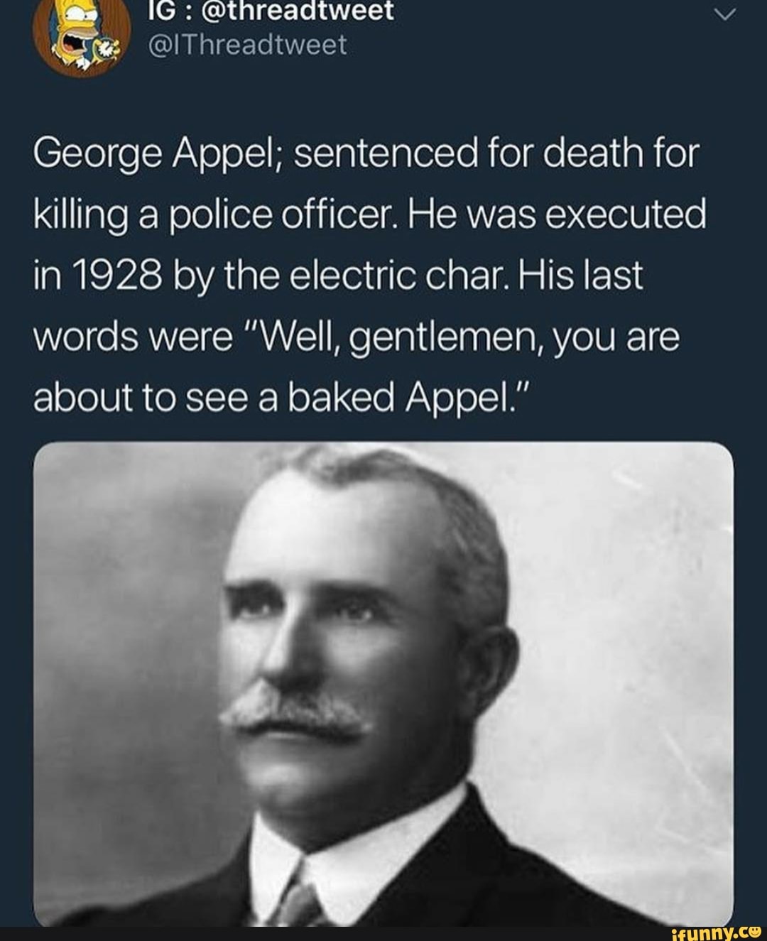 George Appel; sentenced for death for killing a police officer. He was ...