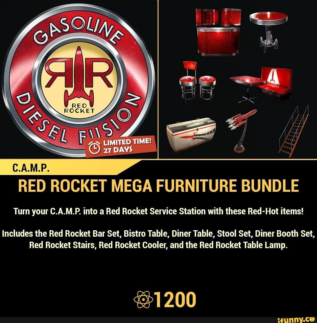 RED ROCKET MEGA FURNITURE BUNDLE Turn your C.A.M.P. into a Red Rocket ...