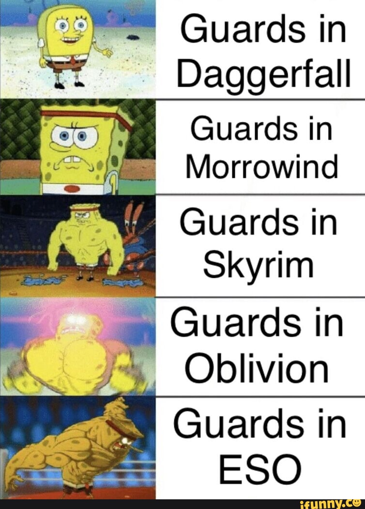 Guards in Daggerfall Guards in Morrowind Guards in Skyrim Guards in ...