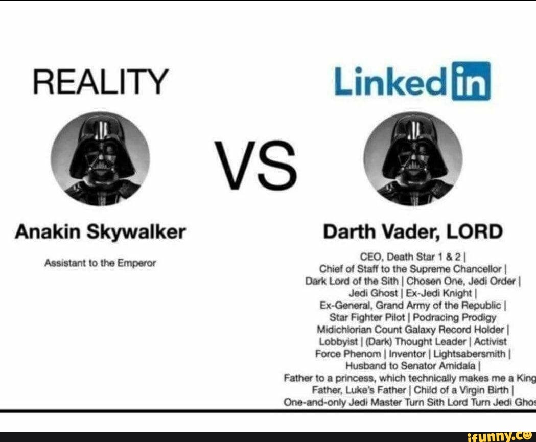 REALITY Anakin Skywalker Assistant to the Emperor Linked vs Darth Vader ...
