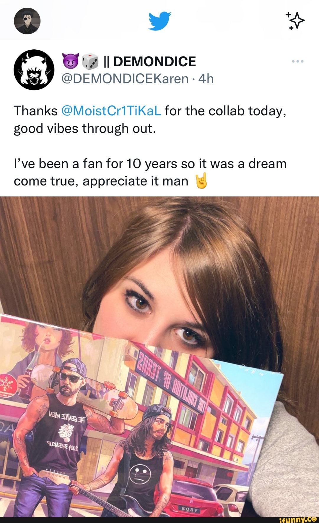 DEMONDICE @DEMONDICEKaren Thanks @MoistCr1TiKaL for the collab today ...