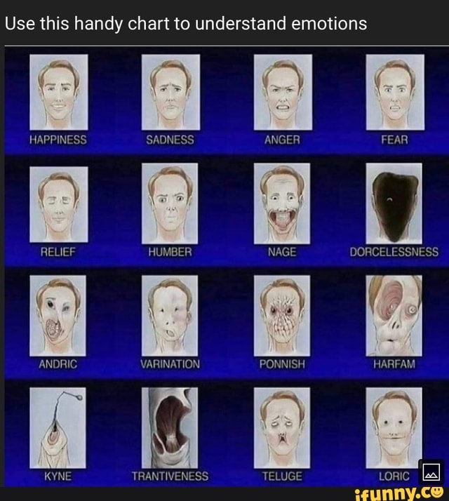 Use this handy chart to understand emotions SADNESS ANGER FEAR HUMBER ...