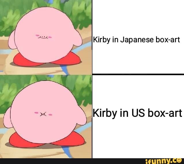 Kirby in Japanese box-art - iFunny