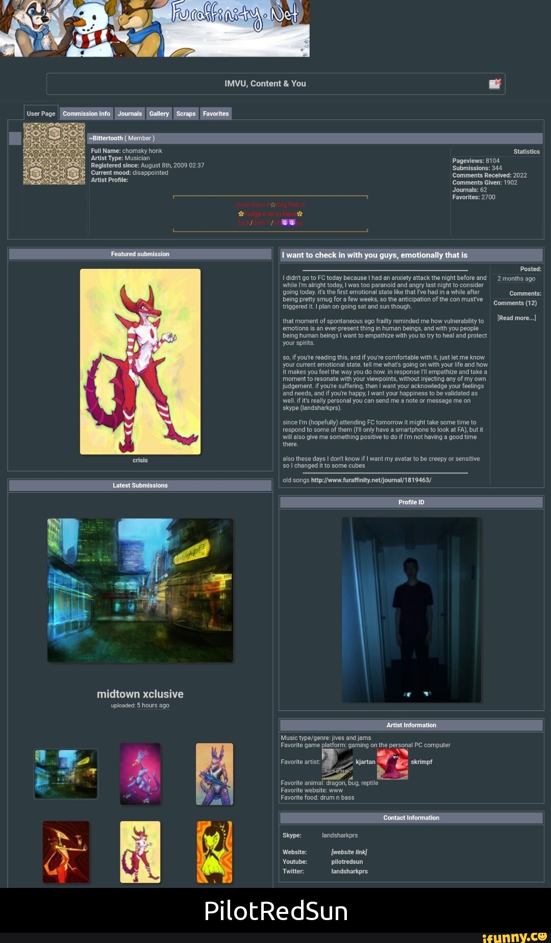 IMVU, Content & You User Page Commission Info Journals Gallery Scraps ...