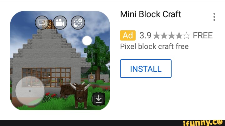 Mini Block Craft 3.9 FREE Pixel block craft free INSTALL - iFunny