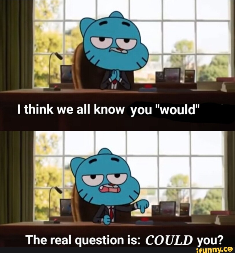 Se 4 I think we all know you "would" The real question is: COULD you ...