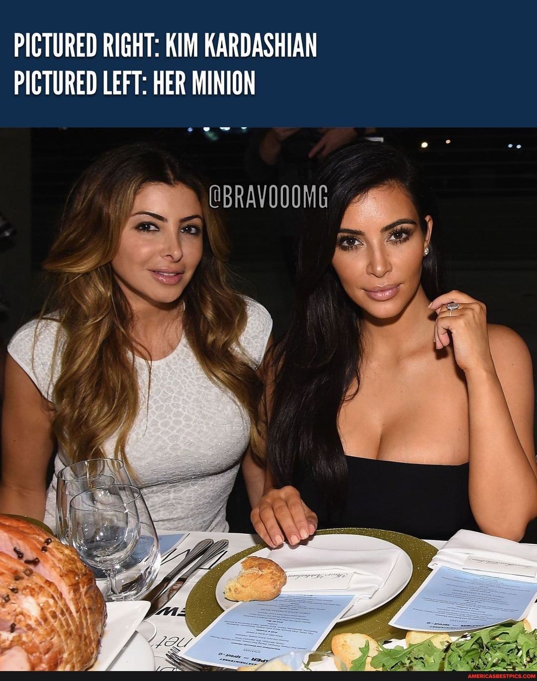 PICTURED RIGHT: KIM KARDASHIAN PICTURED LEFT: HER MINION @BRAVOOOMG - America’s best pics and videos