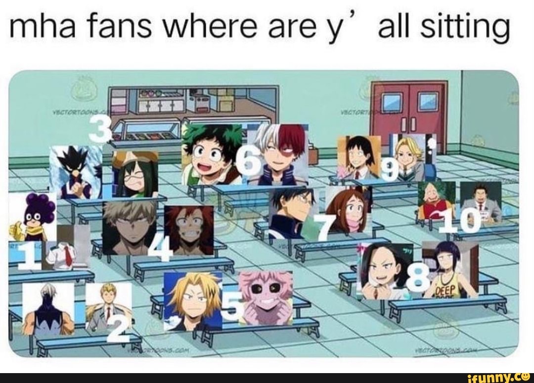 Mha fans where are all sitting - iFunny