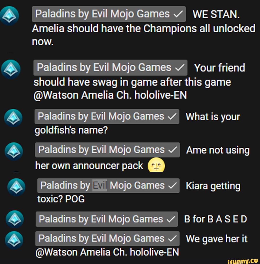 [Paladins by Evil Mojo Games vI WE STAN. Amelia should have the ...