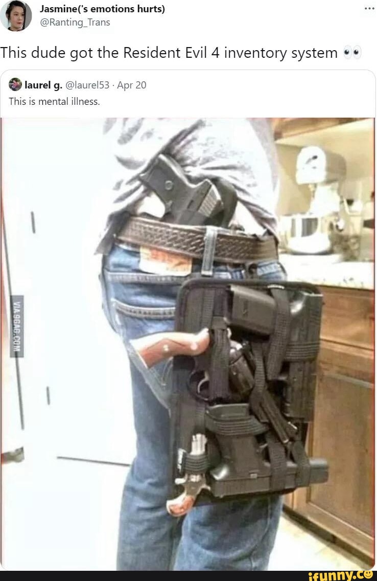 Emotions hurts) @Ranting Trans This dude got the Resident Evil 4 ...