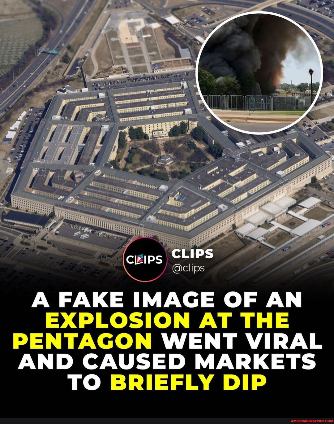 A fake image depicting an explosion at the Pentagon in Washington, D.C ...