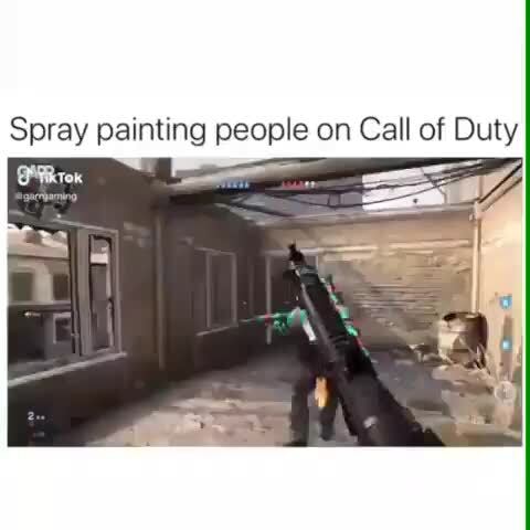 Spray painting people on Call of Duty - )