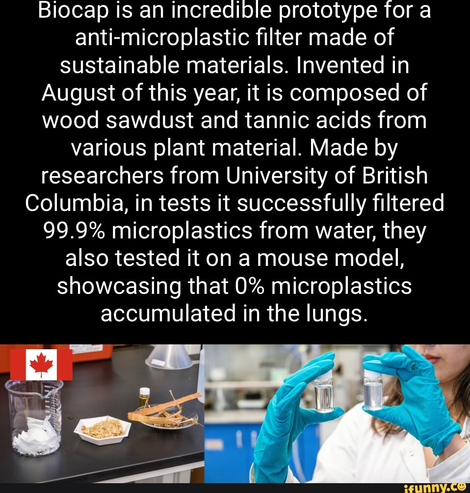 Biocap is an incredibie prototype for a anti-microplastic filter made ...