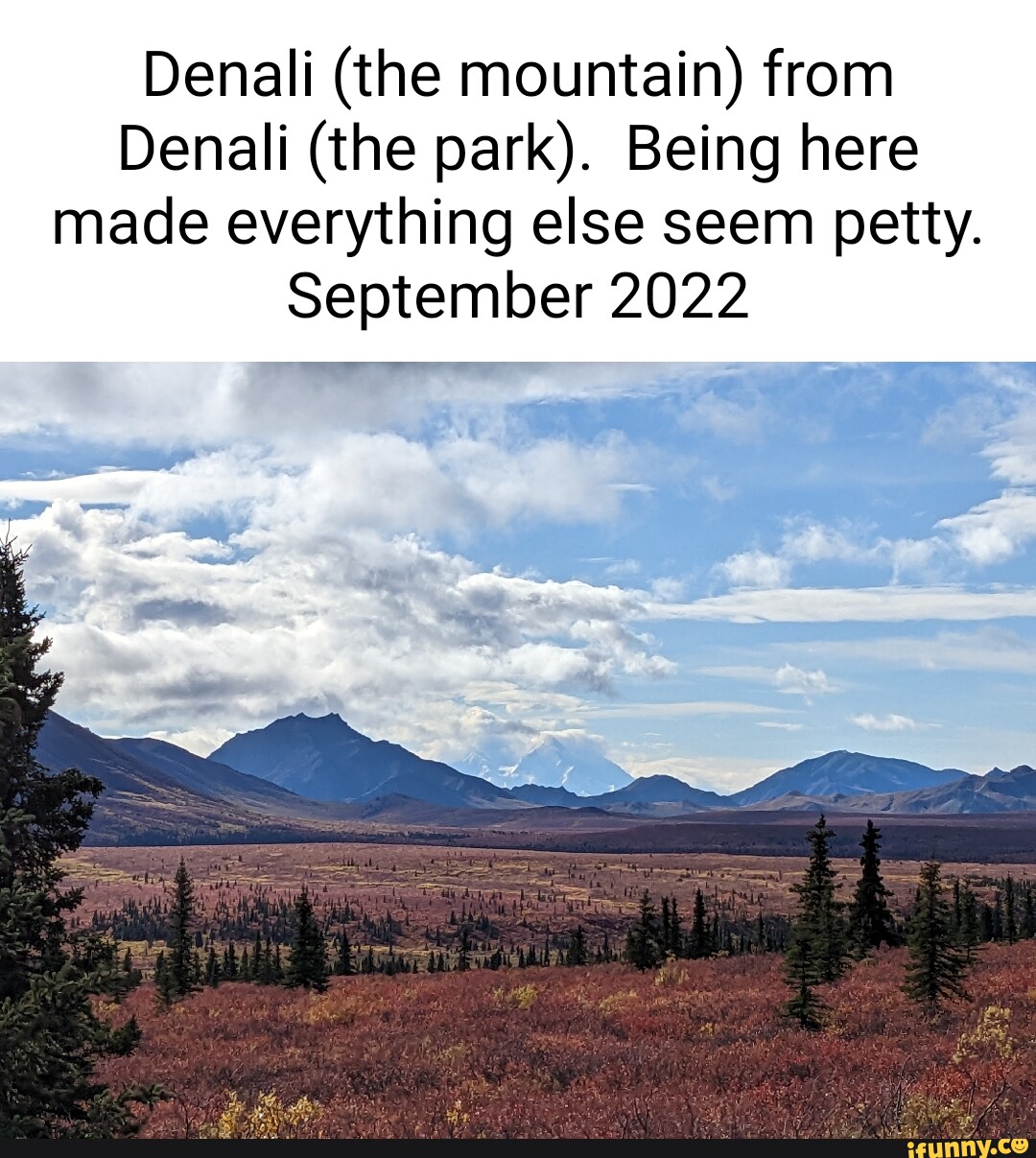 Denali (the mountain) from Denali (the park). Being here made ...