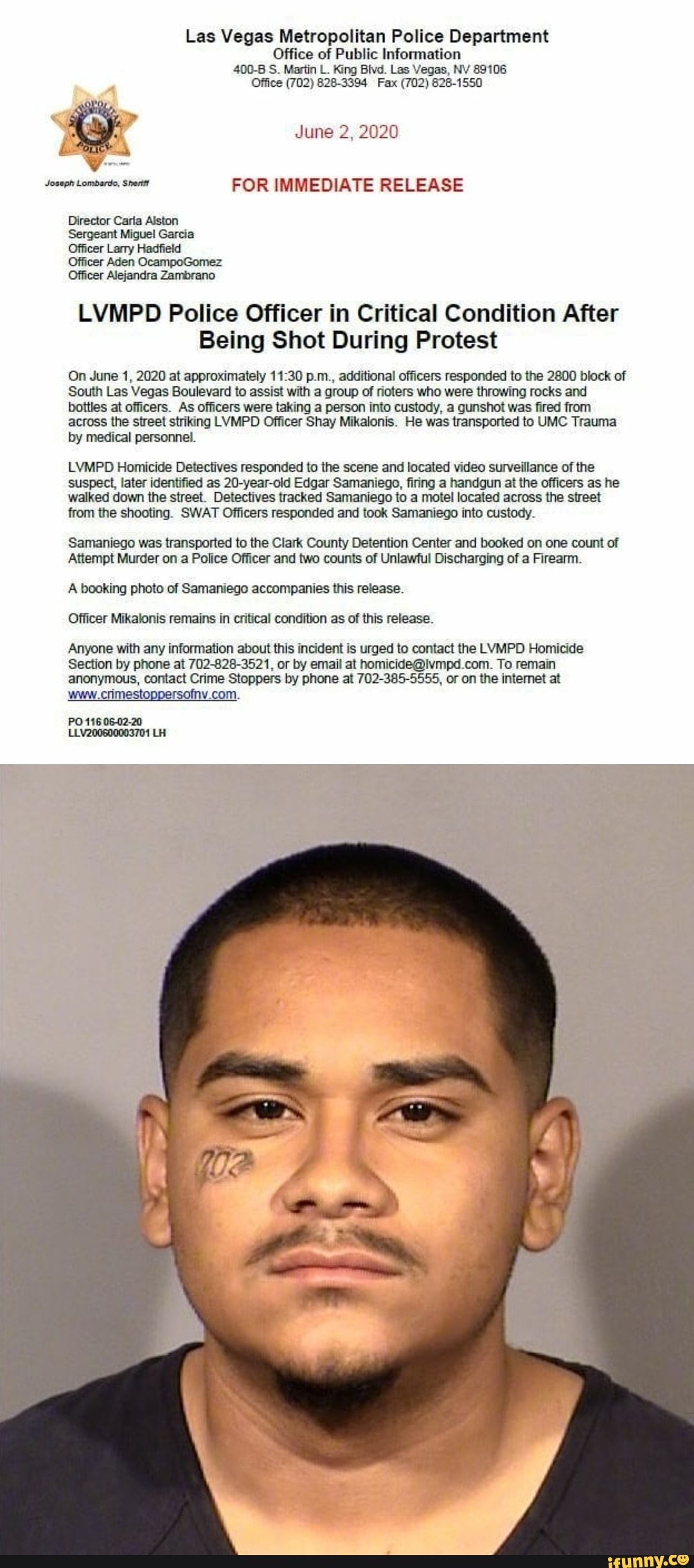 Las Vegas Metropolitan Police Department Office of Public Information ...