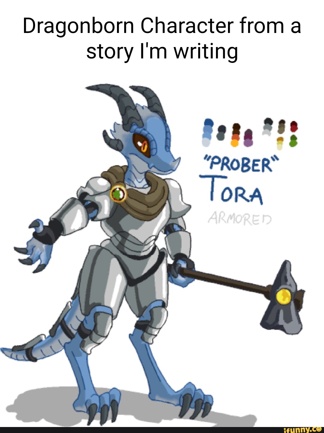 Dragonborn Character from a story I'm writing _PROBER - iFunny